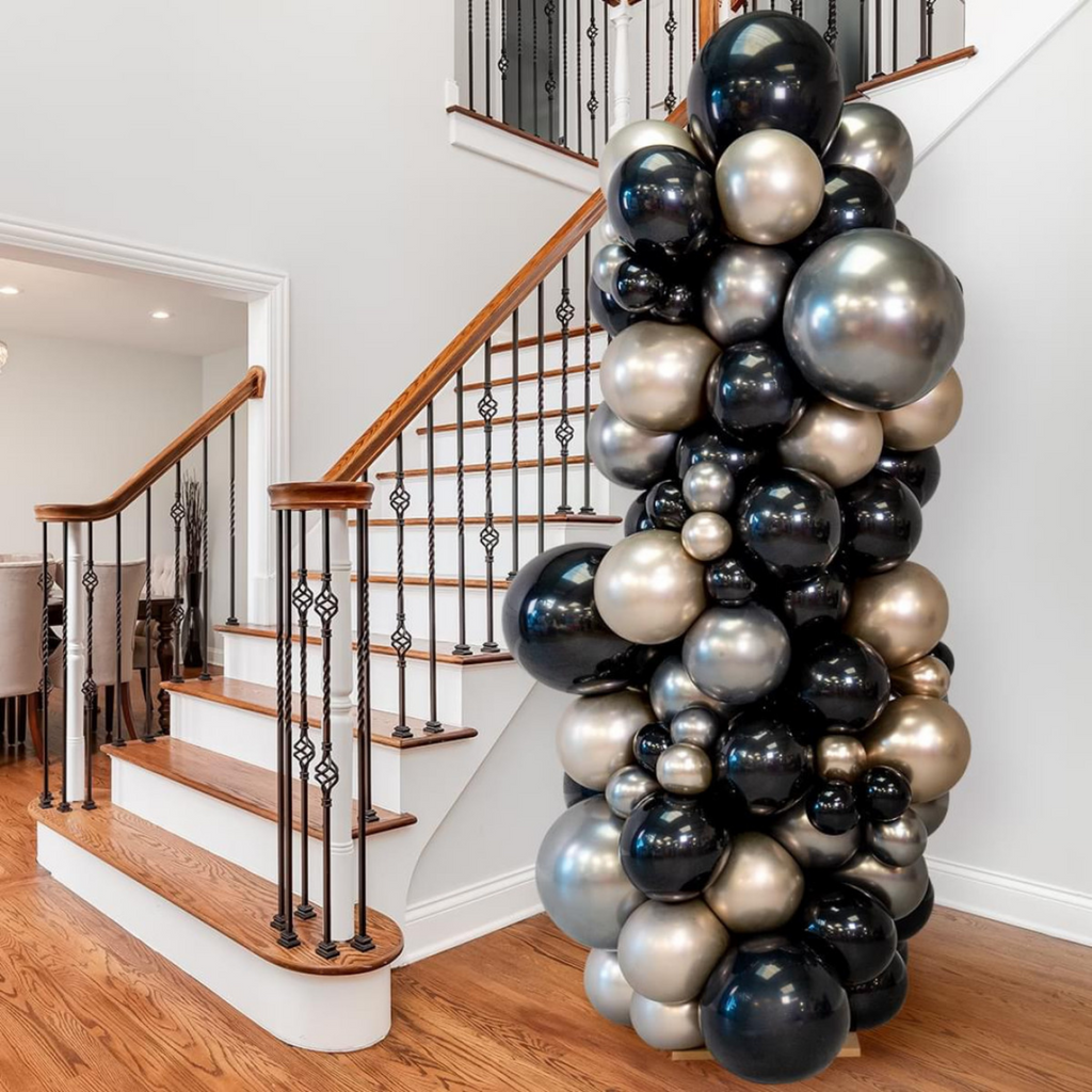 Champagne Glitz Ready-Made Inflated Balloon Pillar | Balloonfactory.ae ...