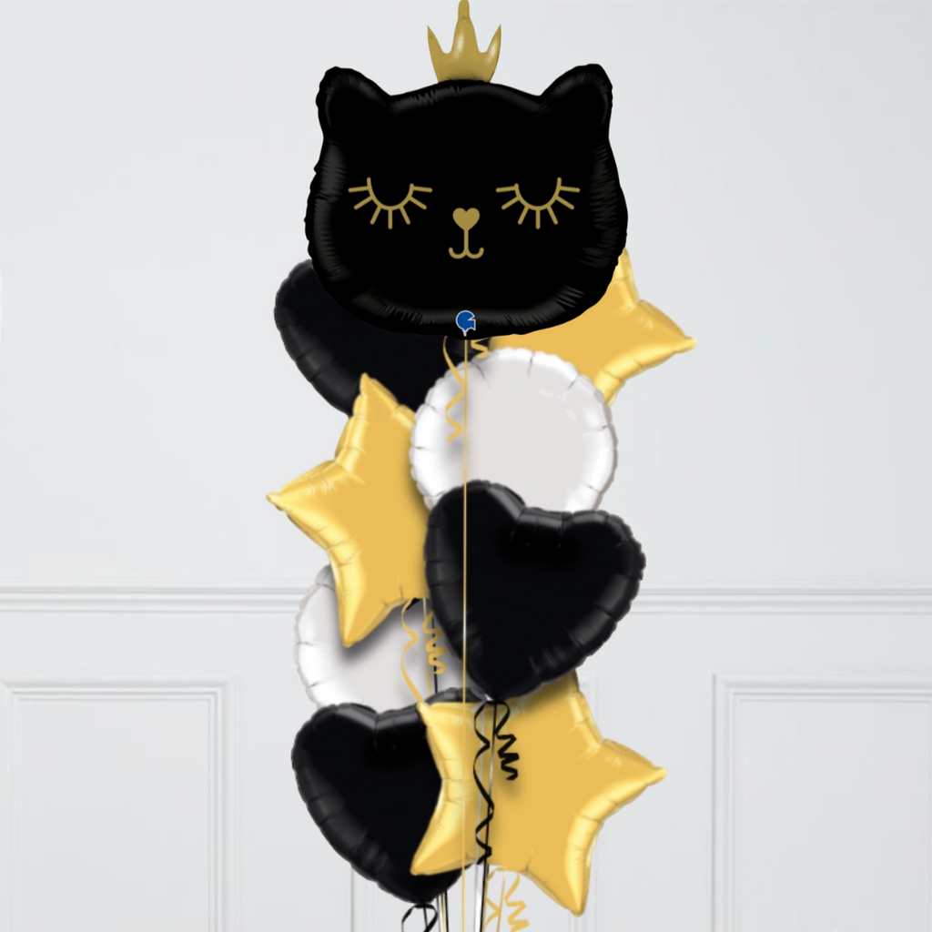Satin Cat Birthday Foil Inflated Balloon Bunch | Balloonfactory.ae ...