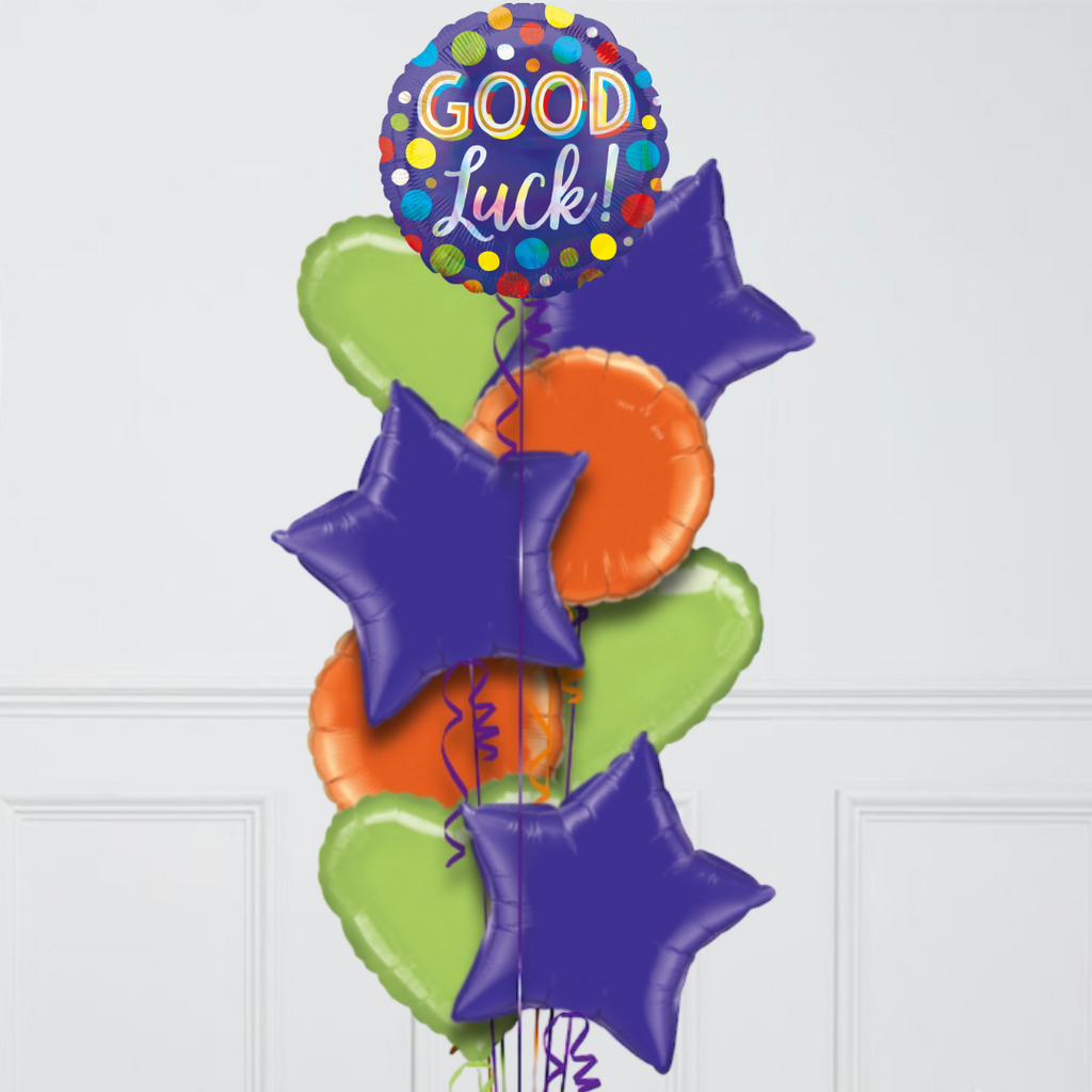 Good Luck Dots Foil Balloon Bouquet - Balloonfactory.ae – Balloon ...