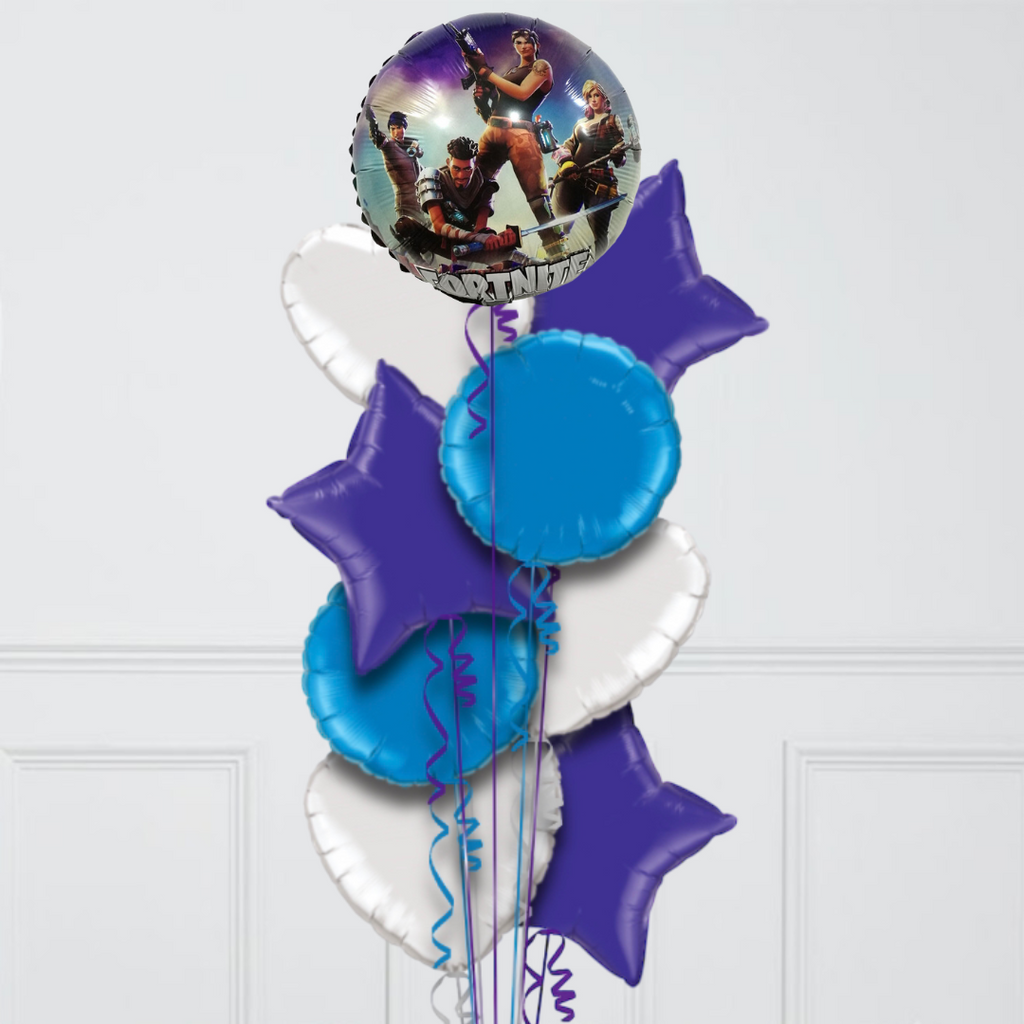 Fortnite Victory Royale Stars Inflated Foil Balloon Bunch ...