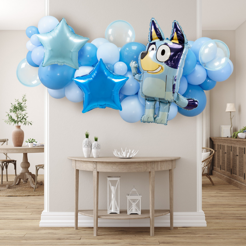 Bluey & Friends Party Foils Inflated Balloon Garland | Balloonfactory ...