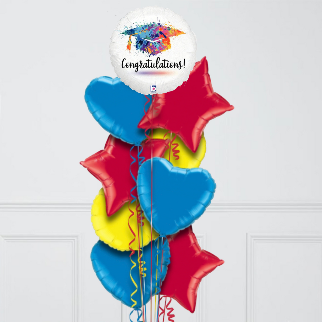 Grad Congrats Inflated Foil Balloon Bunch | Balloonfactory.ae – Balloon ...