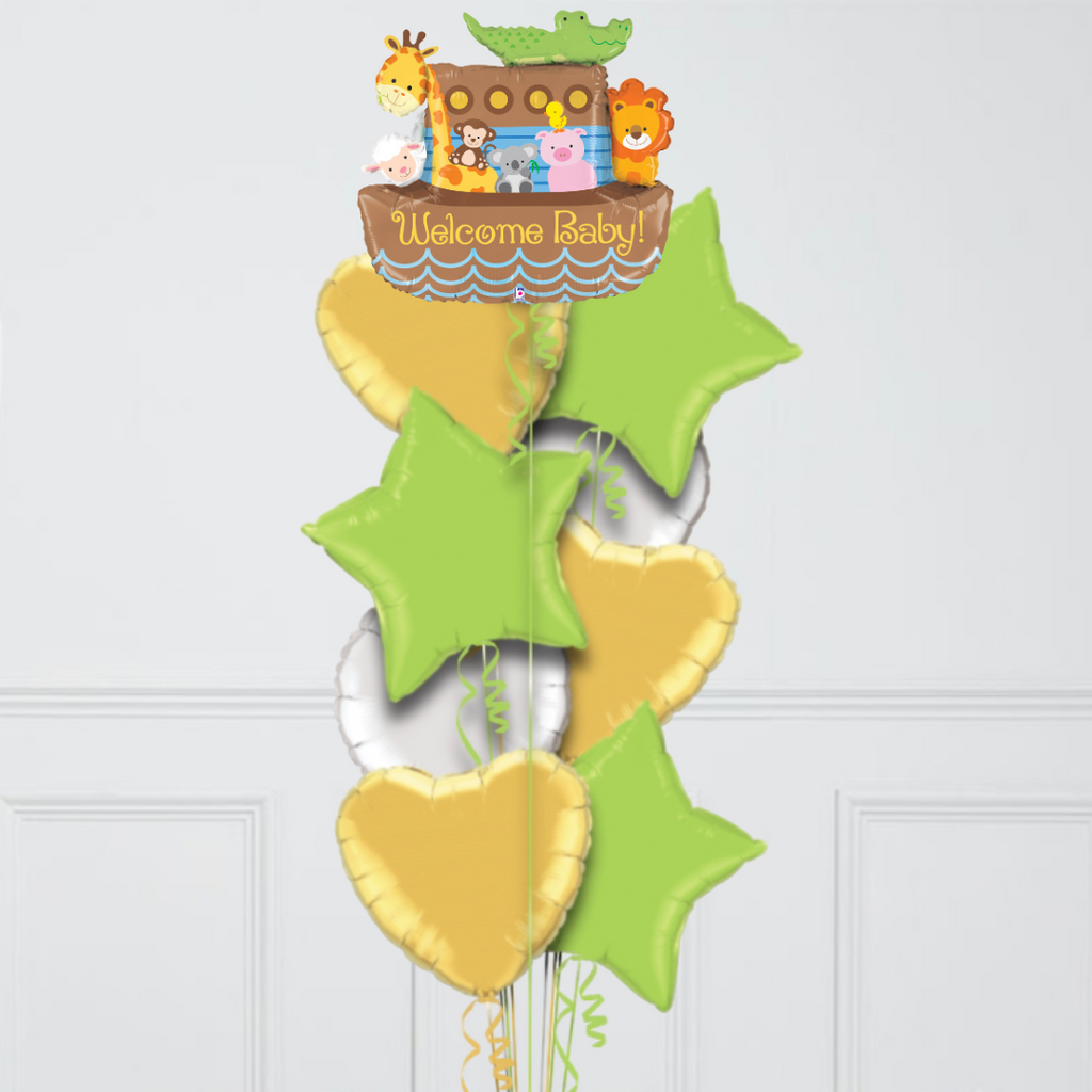 Noah's Ark Welcome Baby Inflated Foil Balloon Bunch – Balloon Factory UAE