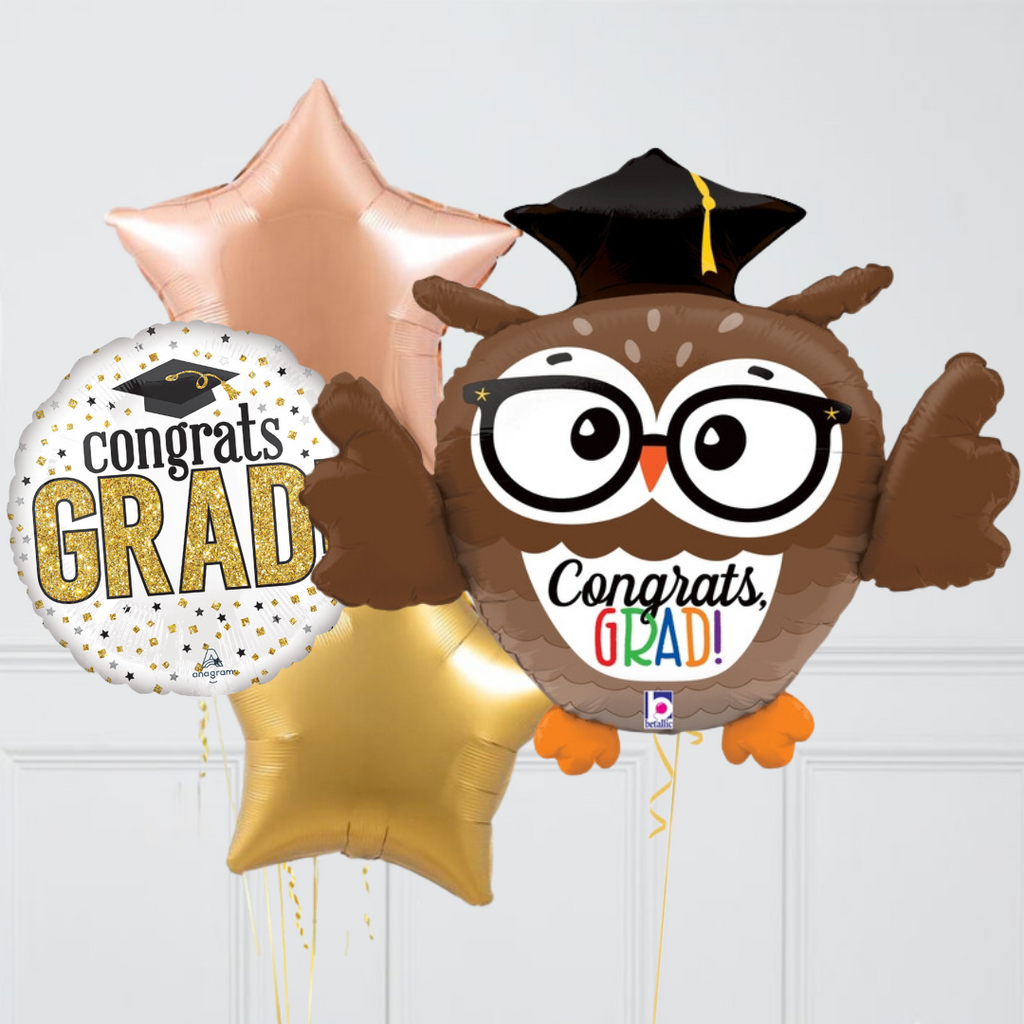 Congrats Grad Owl Inflated Balloon Package | Balloonfactory.ae ...