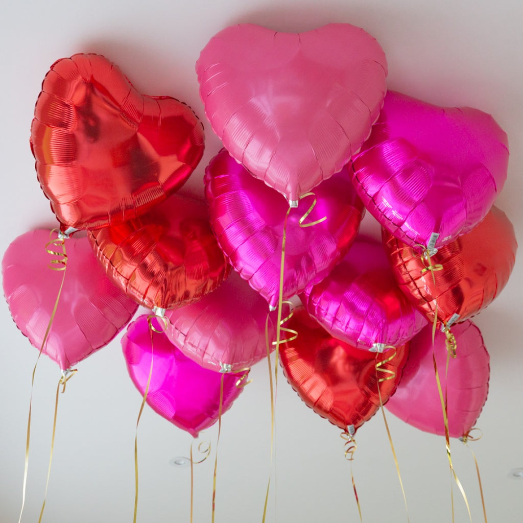 Loved Up Heart Foil Helium Ceiling Balloons | Balloon Shop Dubai ...