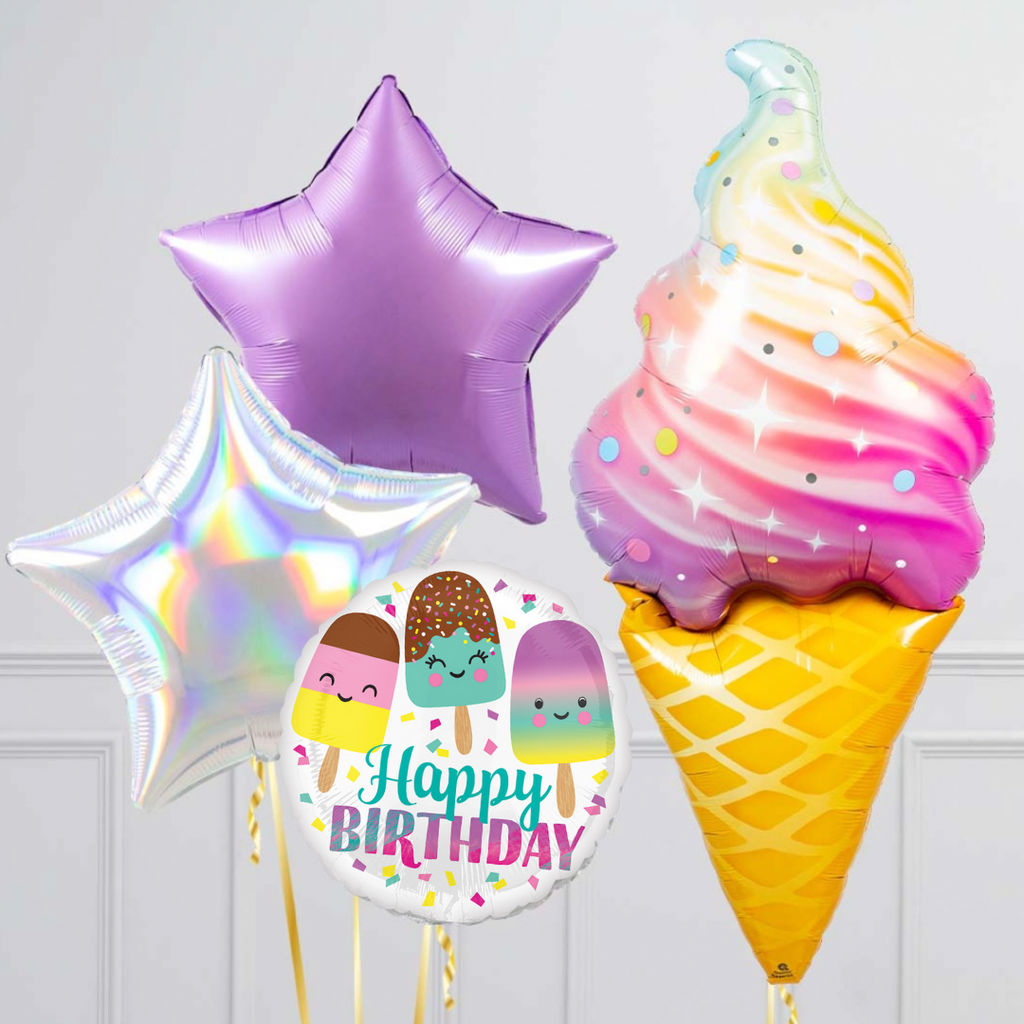 Ice Cream Birthday Balloon Package | Balloonfactory.ae – Balloon ...