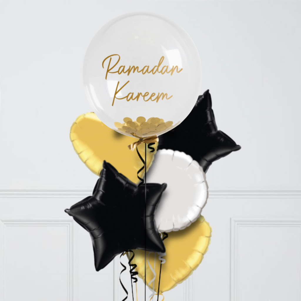 Personalised Ramadan Bubble Balloon Bunch | Balloonfactory.ae – Balloon ...