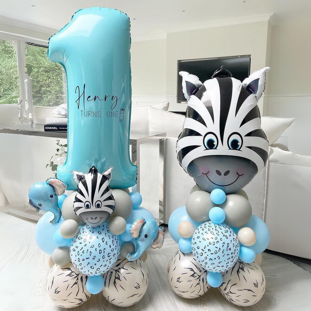 Cutest Blue Column Number Package – Balloon Factory UAE